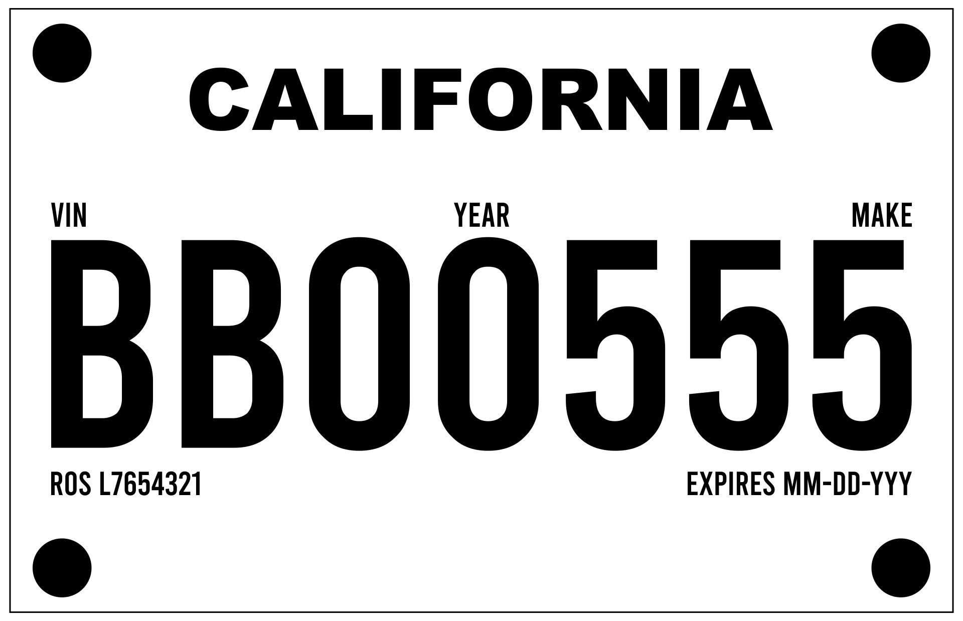 Printable License Plate Template Pdf Printables Template Free