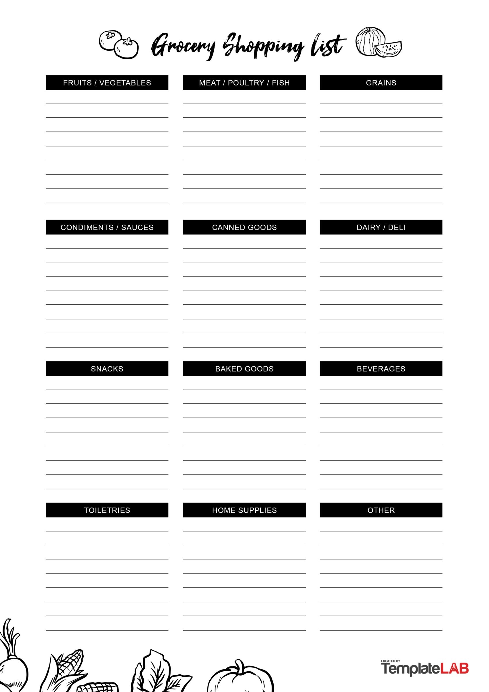 Free Printable Shopping List Template Printables Template Free Free Printable Shopping List Template Printables Template Free