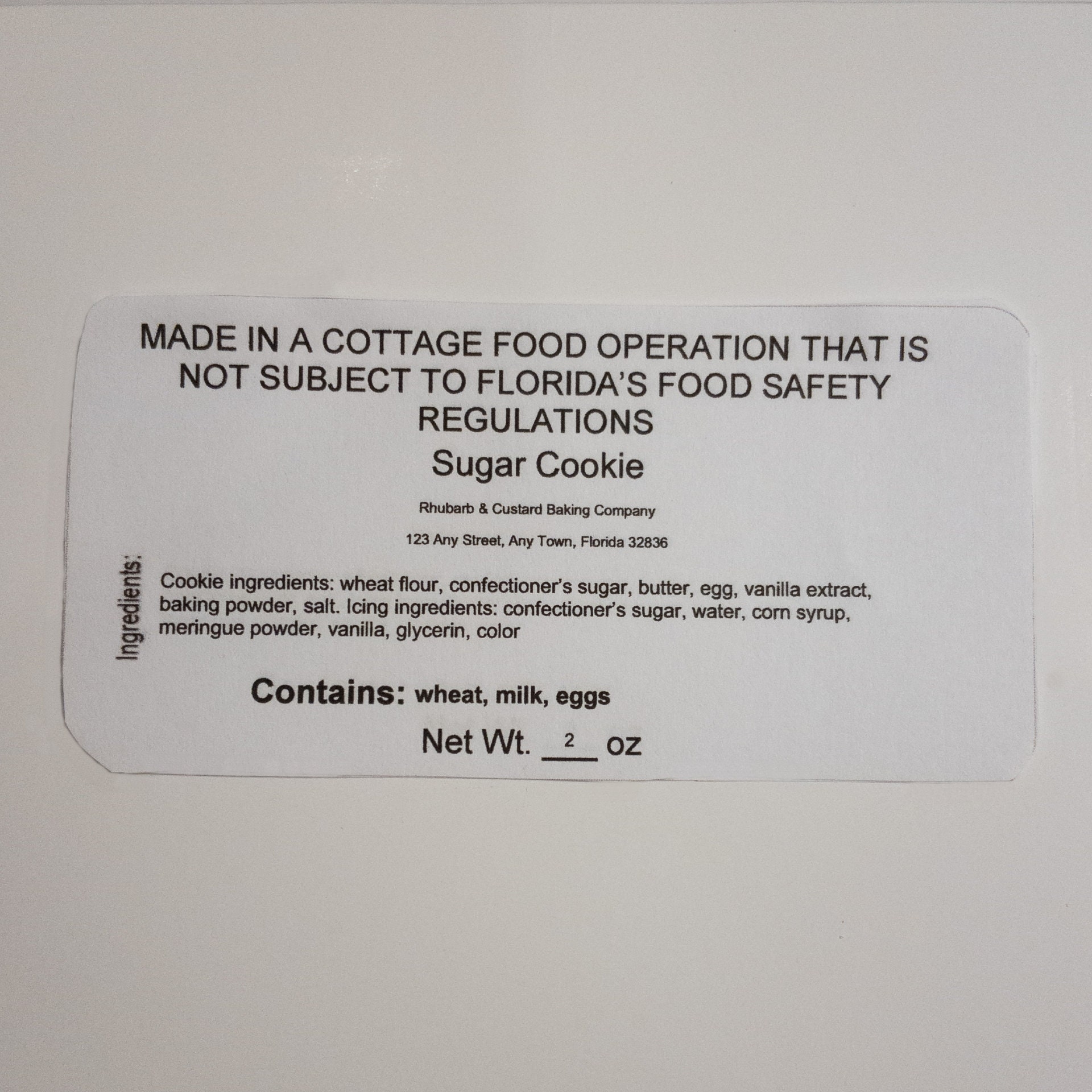 Printable Cottage Food Label Template Printables Template Free