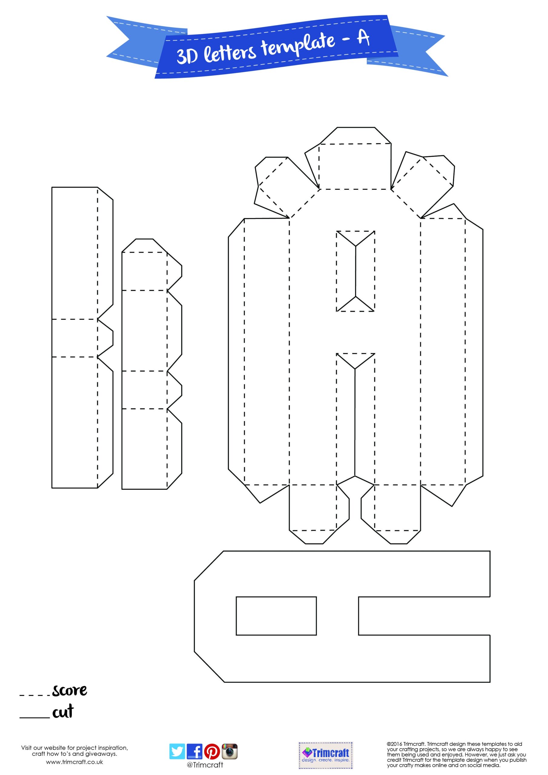 Full Page Printable 3d Letters Template Printables Template Free