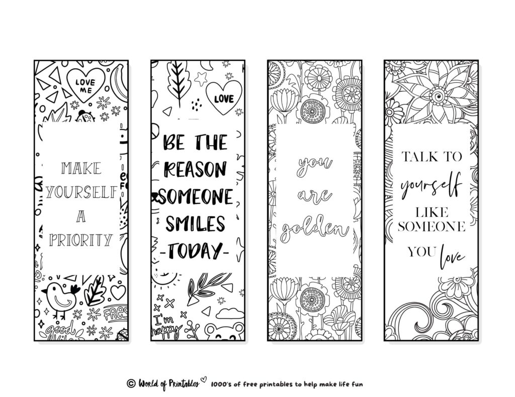 Free Printable Bookmark Templates To Color - Printables Template Free