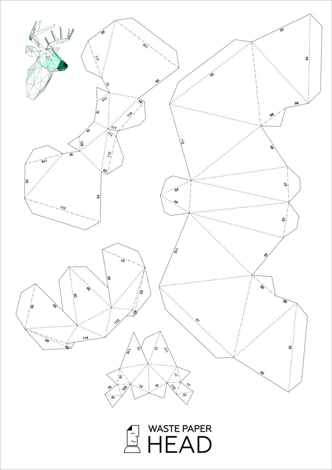 Printable 3d Paper Skull Template Printables Template Free