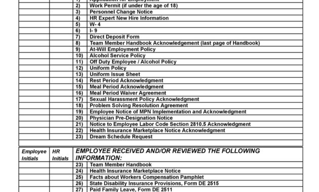 Printable New Employee Checklist Template - Printables Template Free Printable New Employee Checklist Template - Printables Template Free