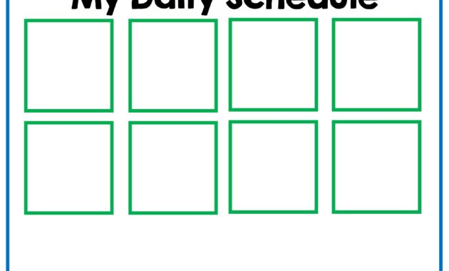 Printable Blank Visual Schedule Template - Printables Template Free Printable Blank Visual Schedule Template - Printables Template Free